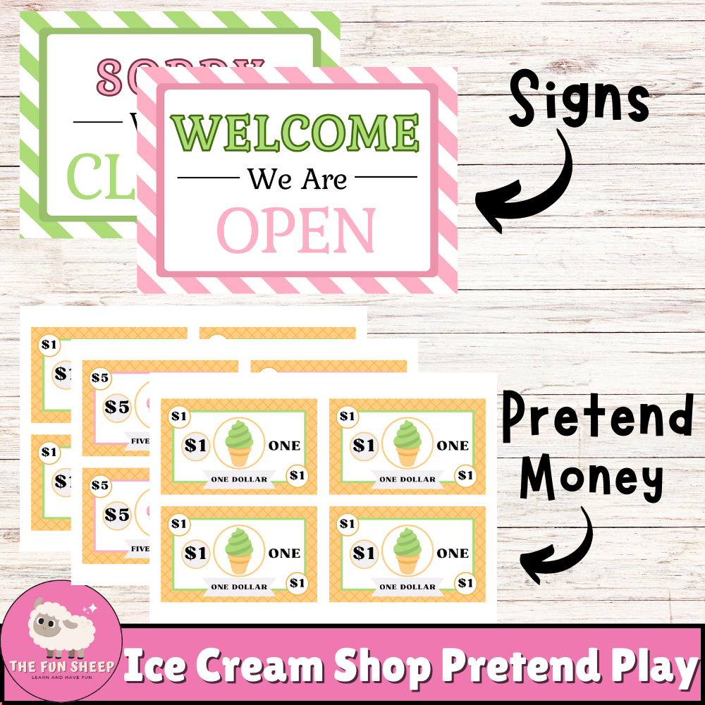 Ice Cream Shop Pretend Play | Dramatic Play Center - Preschool Sensory ...