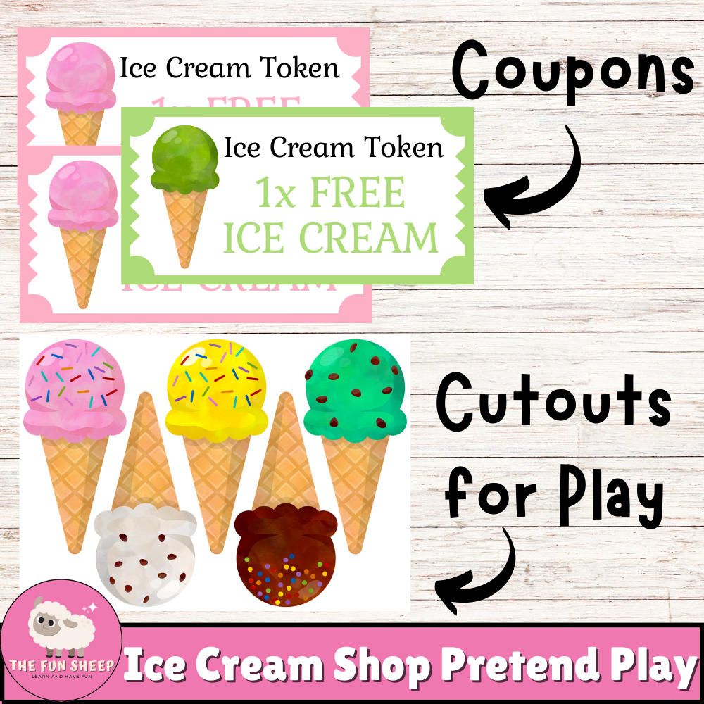 Ice Cream Shop Pretend Play | Dramatic Play Center - Preschool Sensory ...