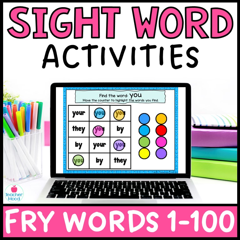 Fry Sight Word Games | Digital Sight Word Activities | 100 Fry Words ...