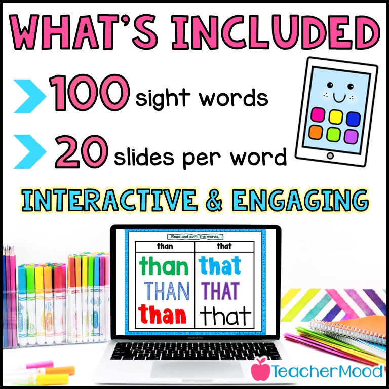 Fry Sight Word Games | Digital Sight Word Activities | 100 Fry Words ...