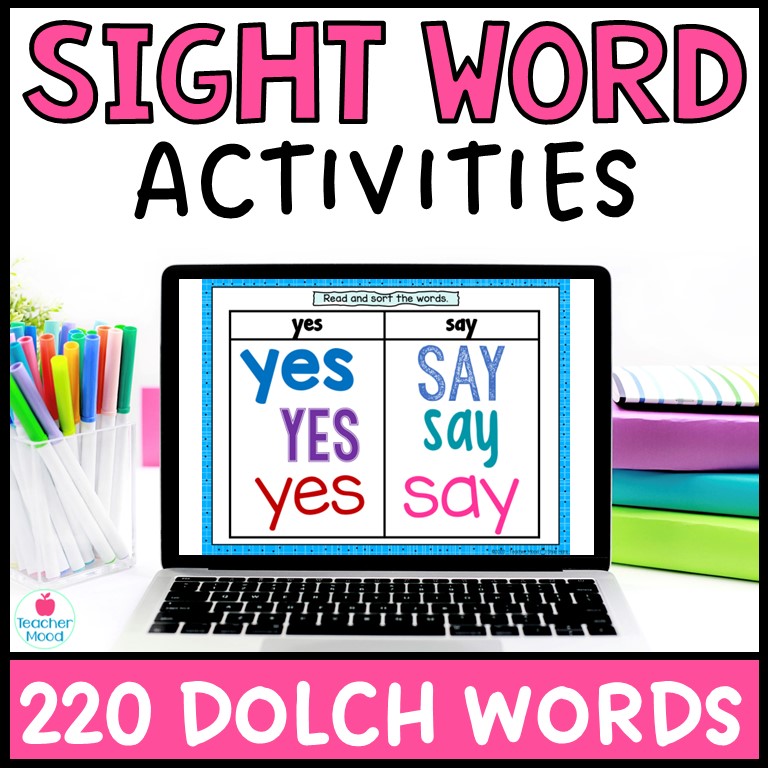 Dolch Sight Word Games | Digital Sight Word Activities | 220 Dolch ...