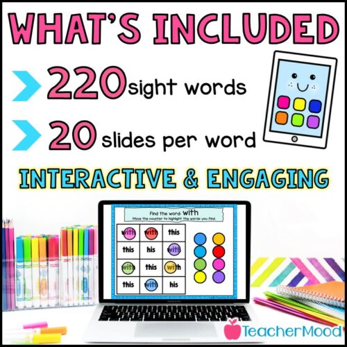 Dolch Sight Word Games | Digital Sight Word Activities | 220 Dolch ...