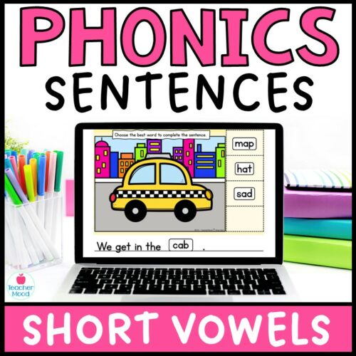 Short Vowel Phonics Sentences | Kindergarten Writing & 1st Grade ...
