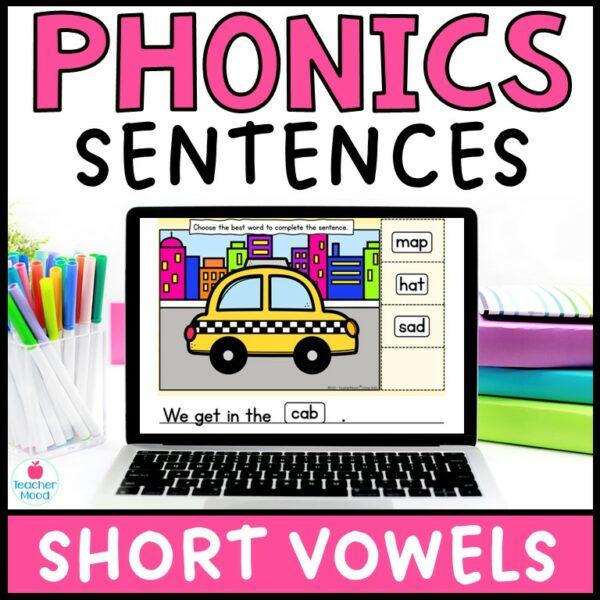 Short Vowel Phonics Sentences | Kindergarten Writing & 1st Grade ...