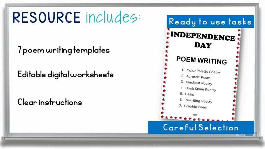 Independence Day Poetry Writing - 4th of July Poem Templates - Print ...