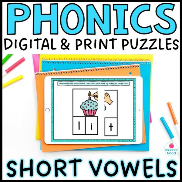 Short Vowels Phonics Games | CVC Words Review | Phonics Word Work ...