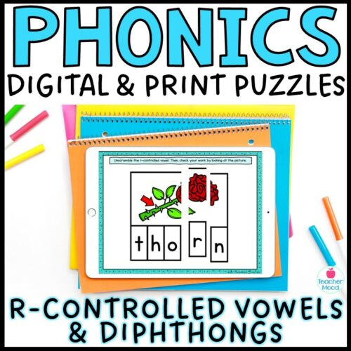 R Controlled Vowels and Diphthongs Phonics Games | Phonics Word Work ...