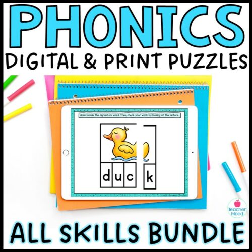 Phonics Games ALL SKILLS BUNDLE | 1st Grade Phonics Centers Puzzles ...