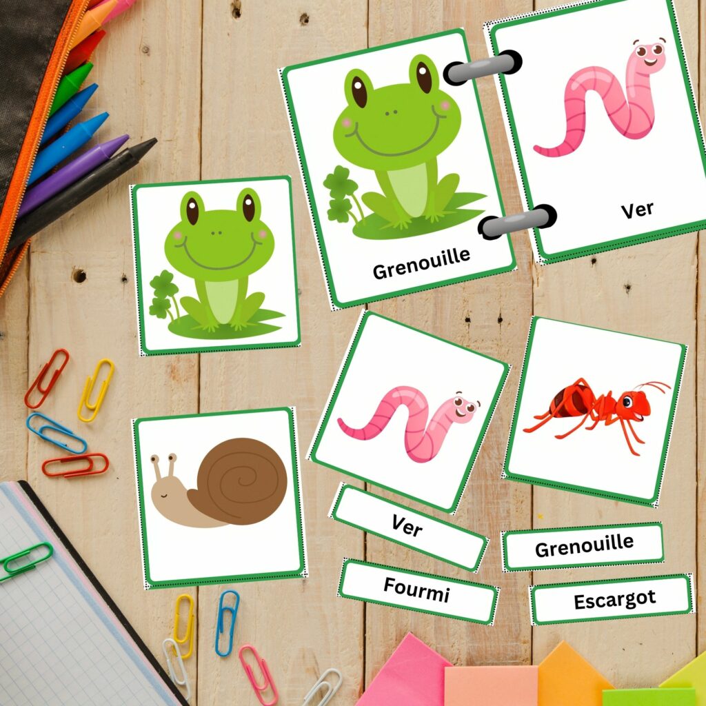 Spring French Vocabulary Flashcards, Montessori 3-Part flashcards|ESL ...