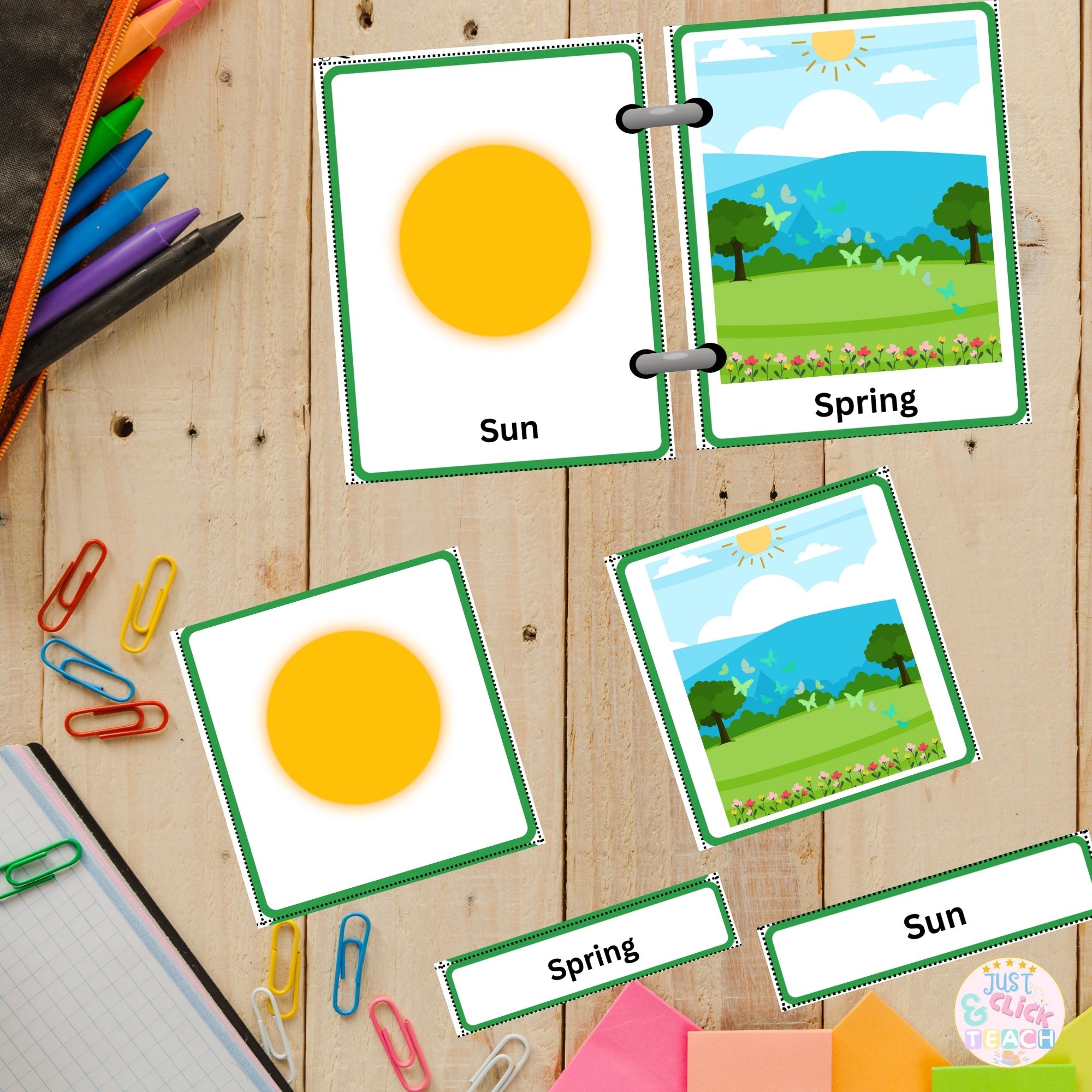 FREE Spring Vocabulary Flashcards, Montessori 3-Part cards|ESL ...