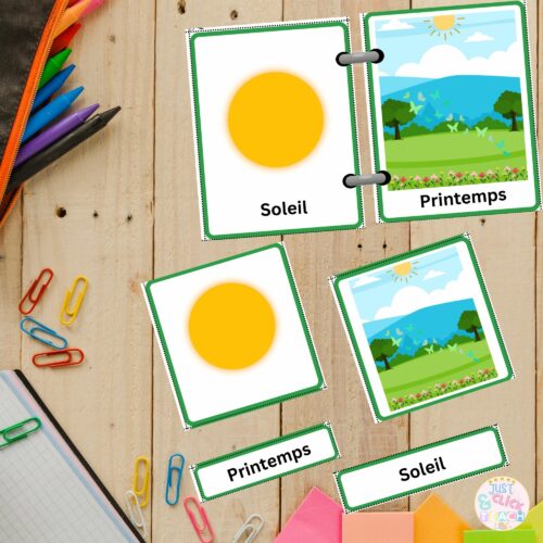 FREE Spring French Vocabulary Flashcards, Montessori 3-Part cards|ESL ...