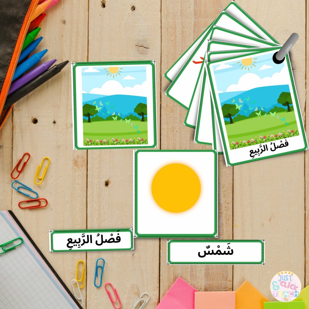 FREE Spring Arabic Vocabulary Flashcards, Montessori 3-Part cards|ESL ...