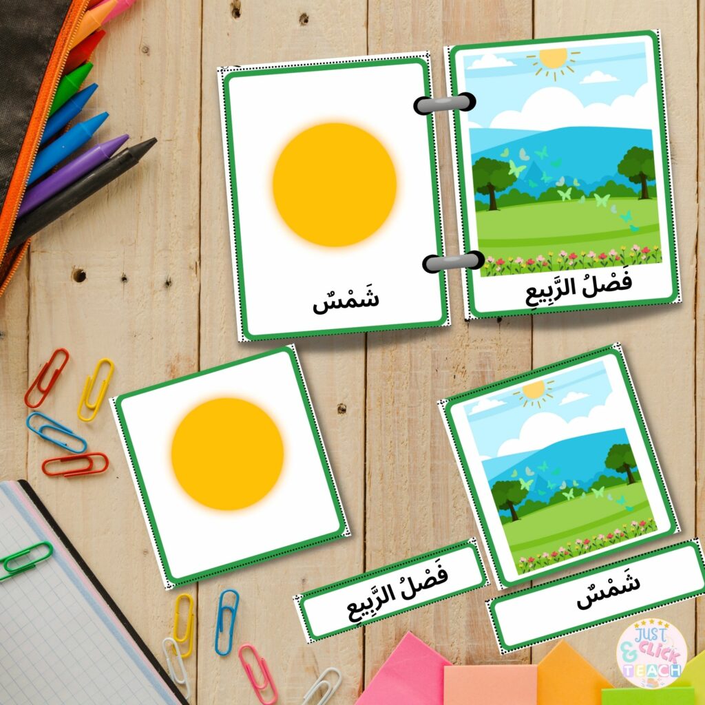 FREE Spring Arabic Vocabulary Flashcards, Montessori 3-Part cards|ESL ...