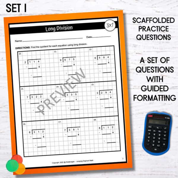 Long Division 3 Digit by 1 Digit No Remainders Google Slides and ...