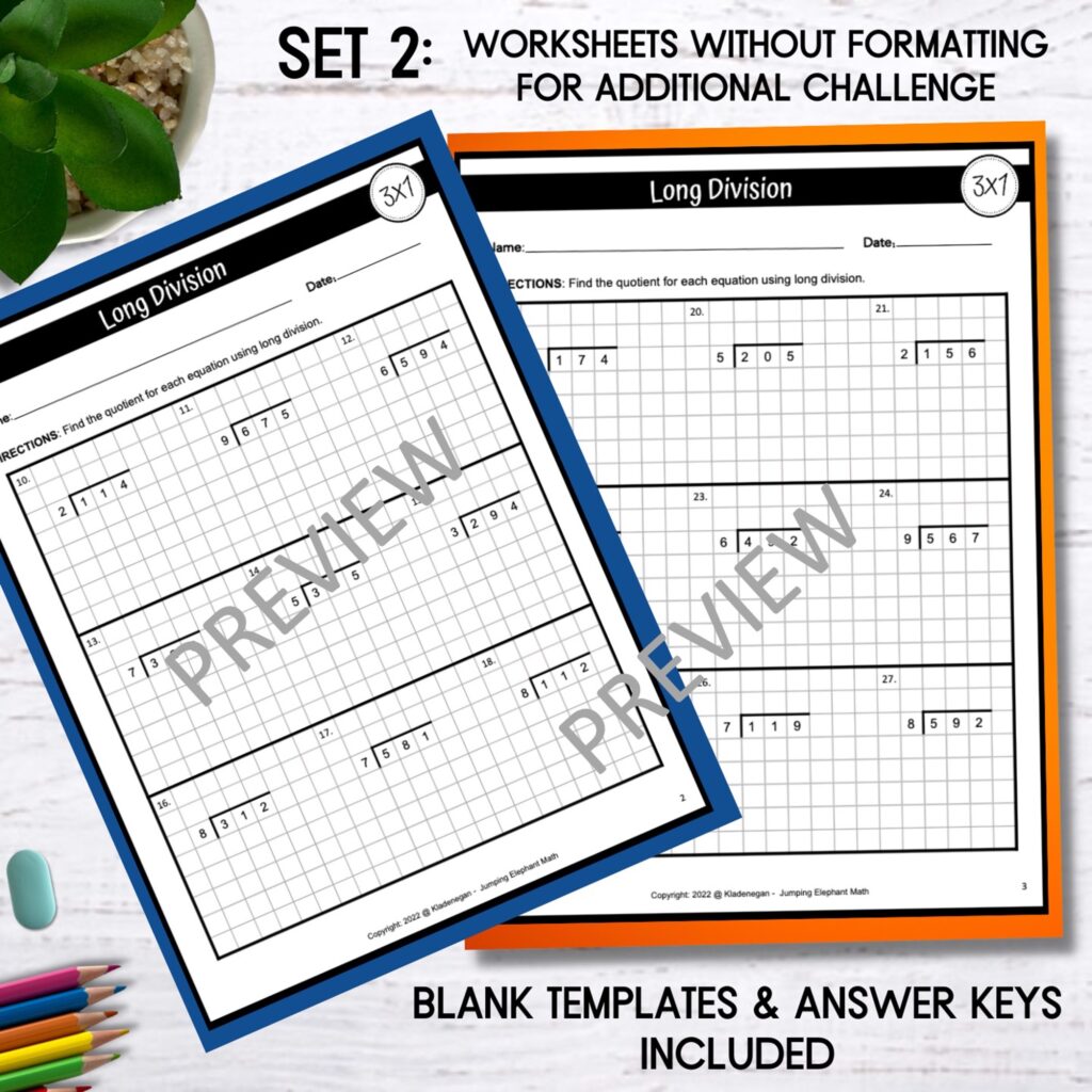 Long Division 3 Digit by 1 Digit No Remainders Google Slides and ...