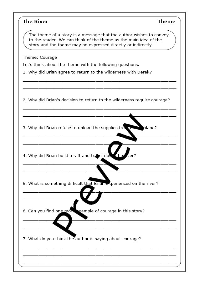 Gary Paulsen "The River" worksheets | Made By Teachers