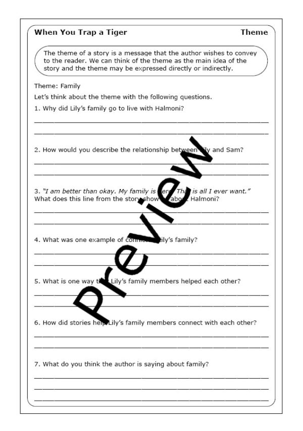 Tae Keller "When You Trap a Tiger" worksheets | Made By Teachers