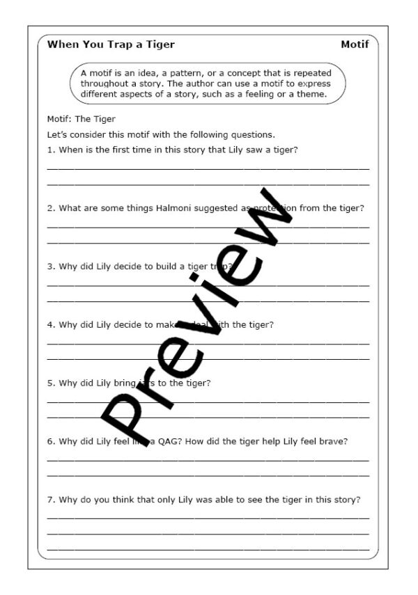 Tae Keller "When You Trap a Tiger" worksheets | Made By Teachers