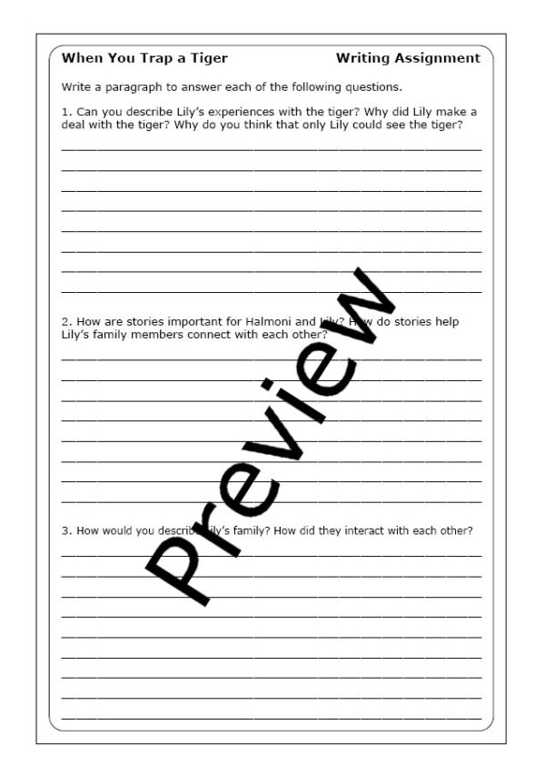 Tae Keller "When You Trap a Tiger" worksheets | Made By Teachers