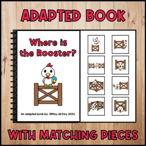 Farm Prepositions Adapted Book and Flashcards | Rooster Interactive ...