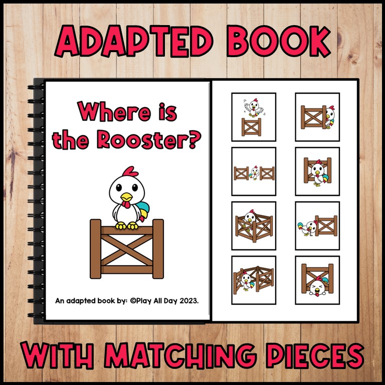Farm Prepositions Adapted Book and Flashcards | Rooster Interactive ...