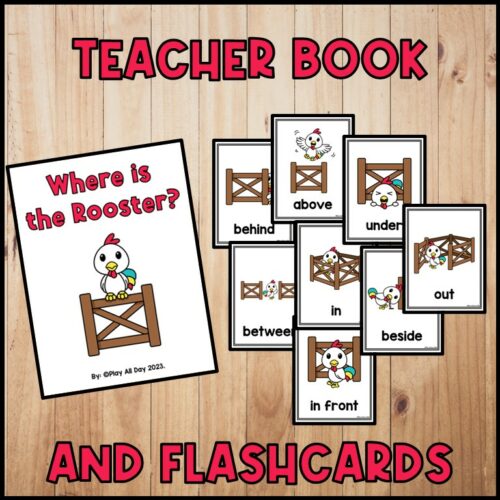 Farm Prepositions Adapted Book and Flashcards | Rooster Interactive ...