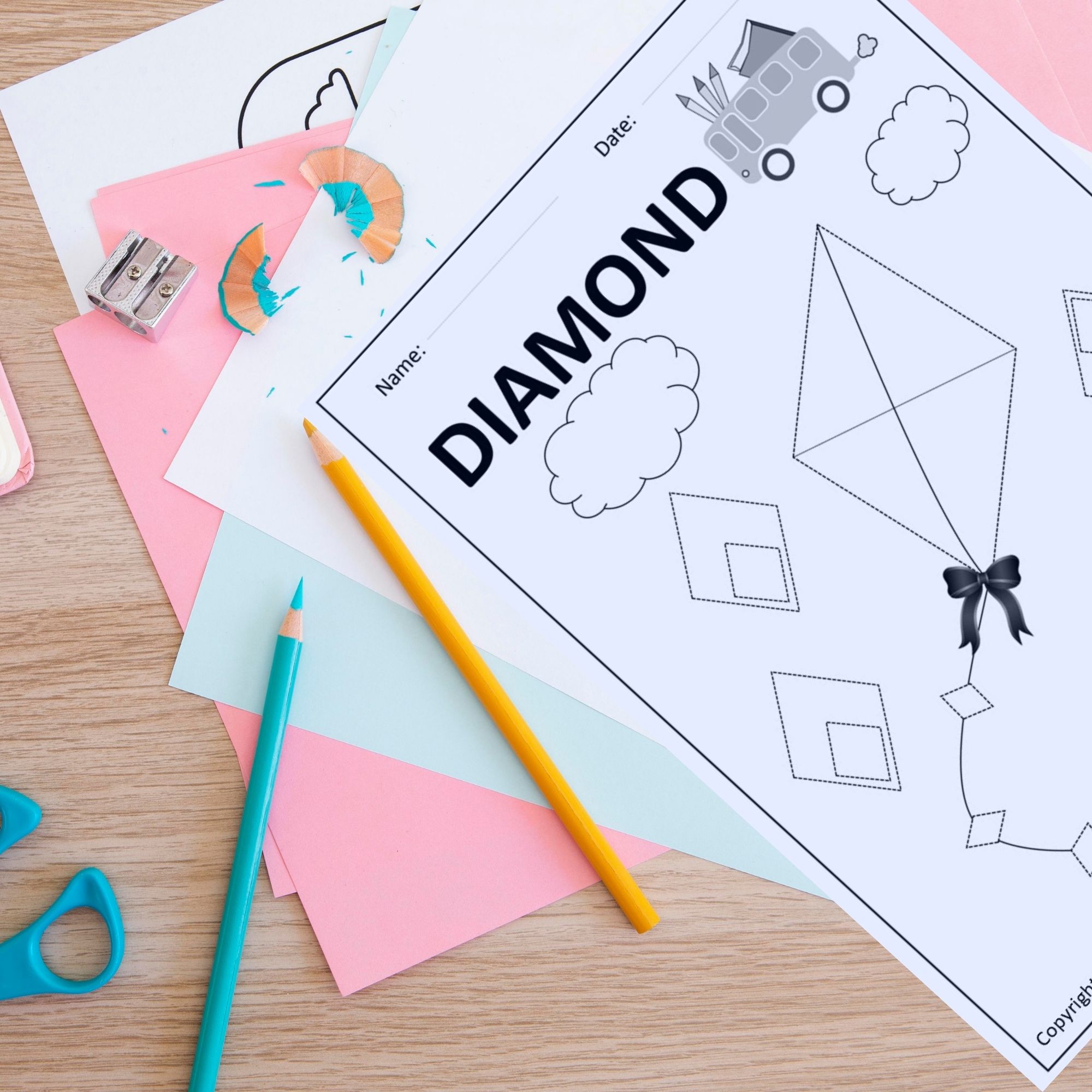 Free Trace the Shapes Tracing Worksheets | preschool pre-k worksheets ...