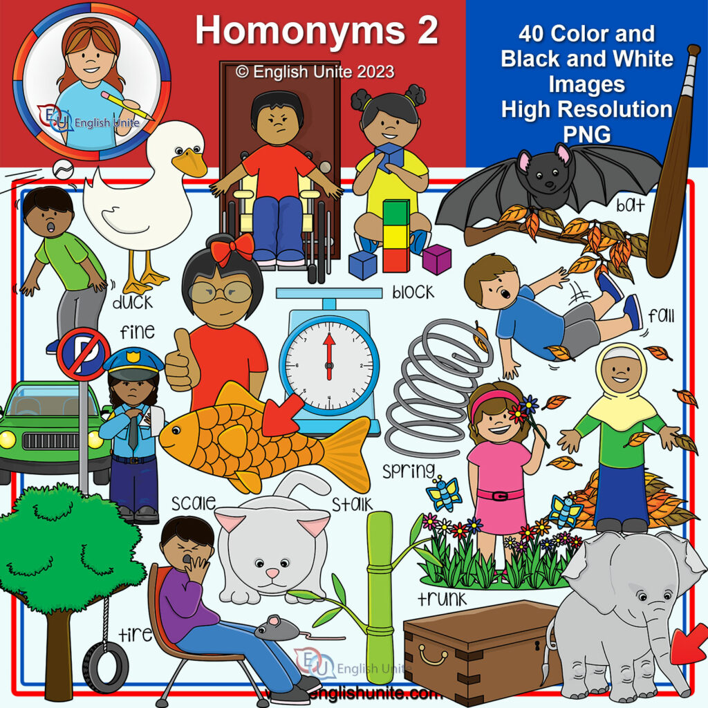 Clip Art - Homonyms 2 | Made By Teachers