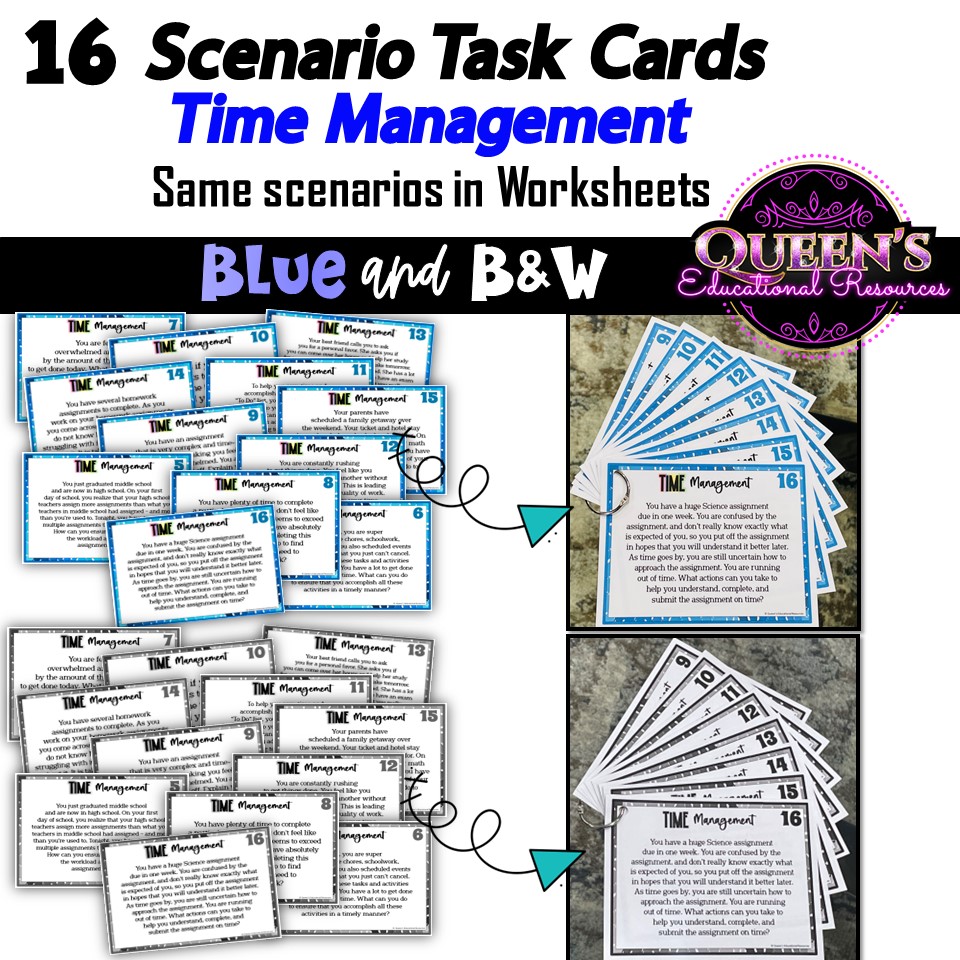 Time Management Scenarios | Time Management Situation Cards ...