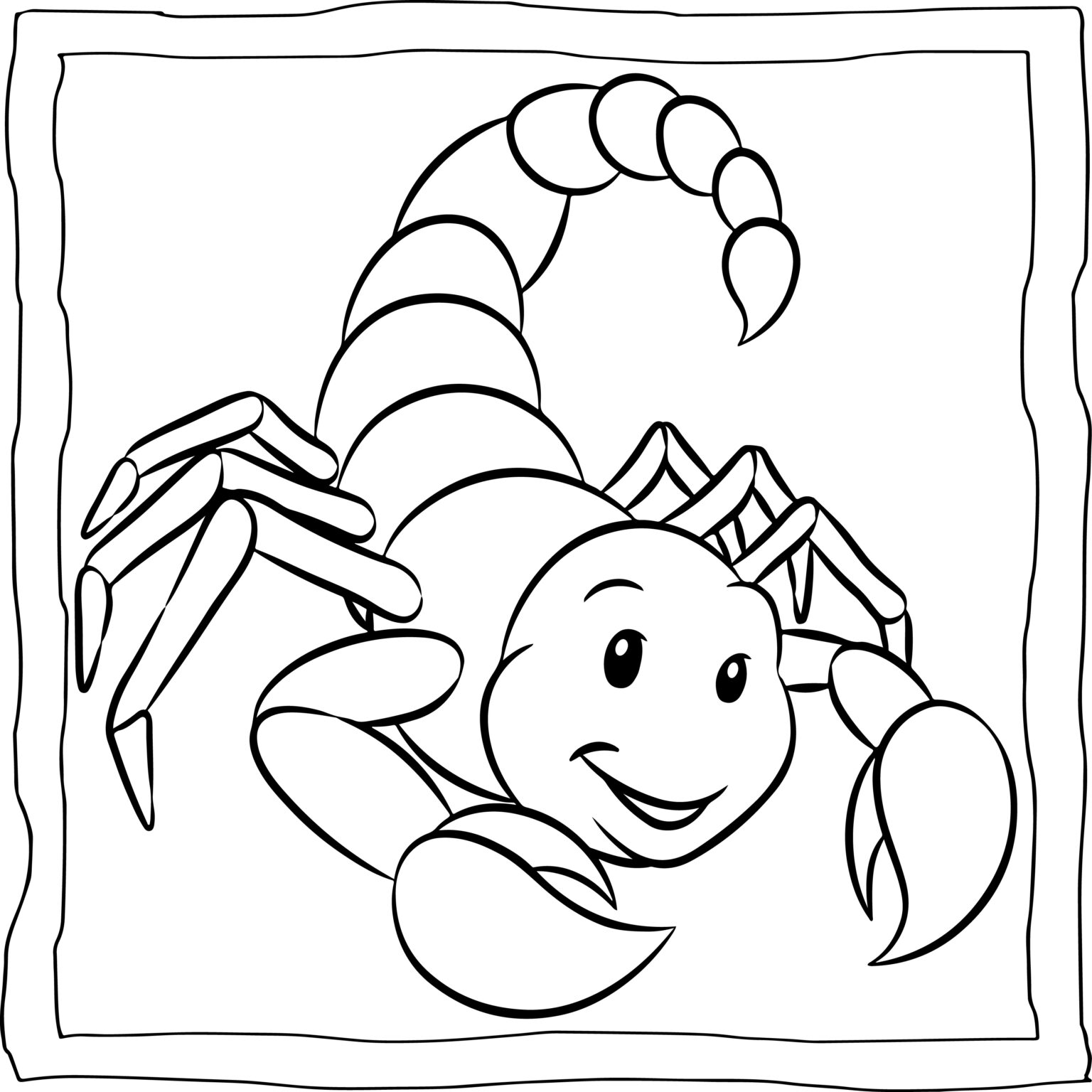Scorpion Coloring Book : Easy and Fun Scorpions Coloring Pages for Kids ...