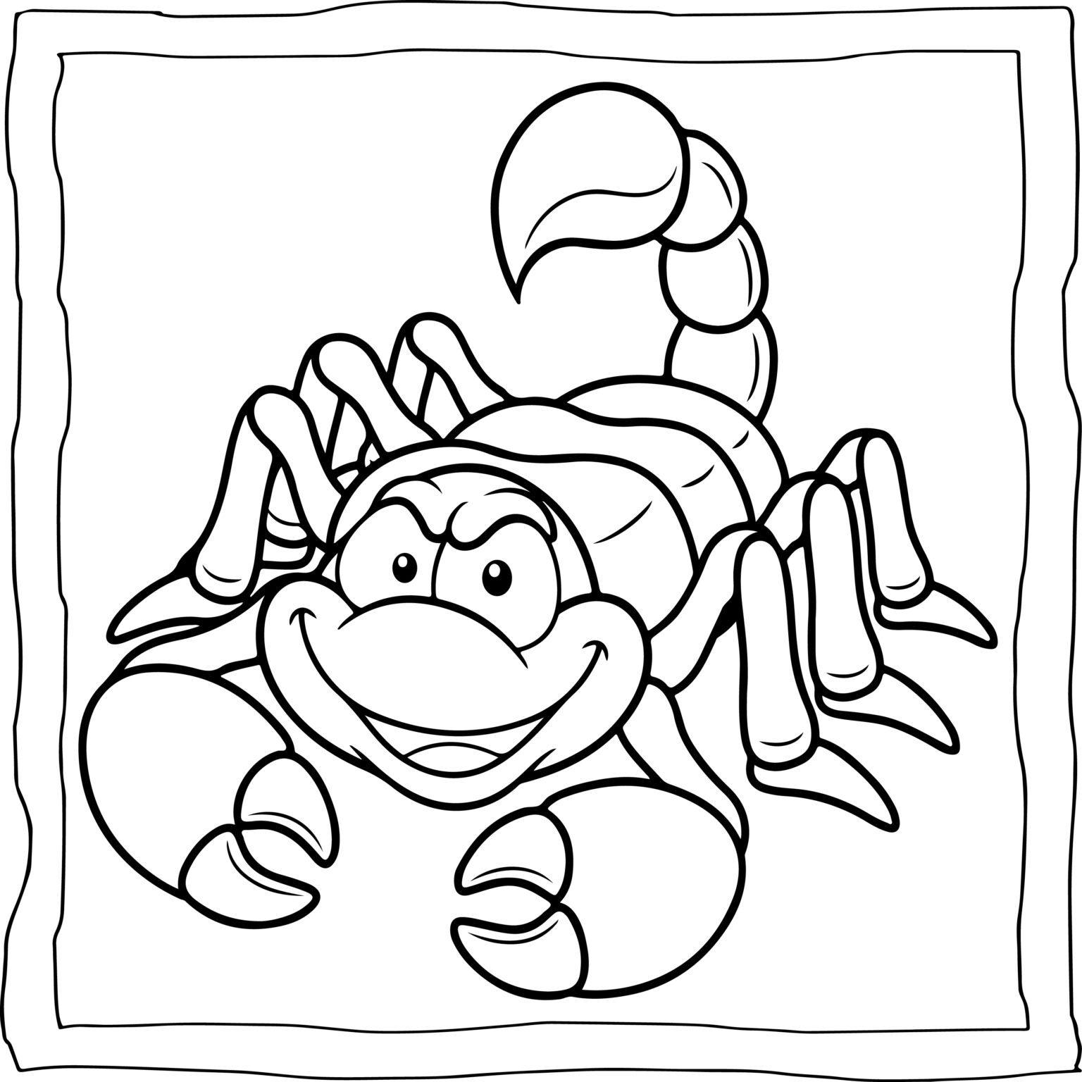 Scorpion Coloring Book : Easy and Fun Scorpions Coloring Pages for Kids ...