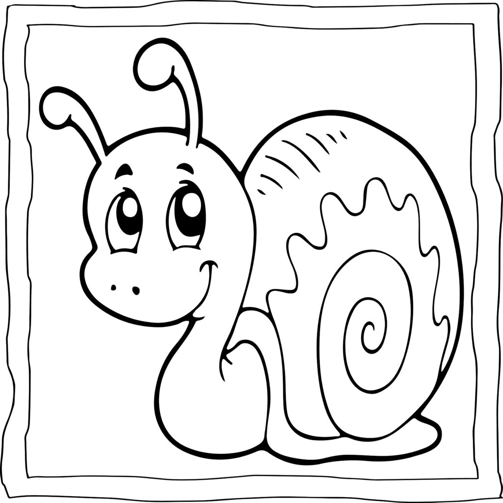 Snail Coloring Book : Easy and Fun Snails Coloring Pages for Kids ...