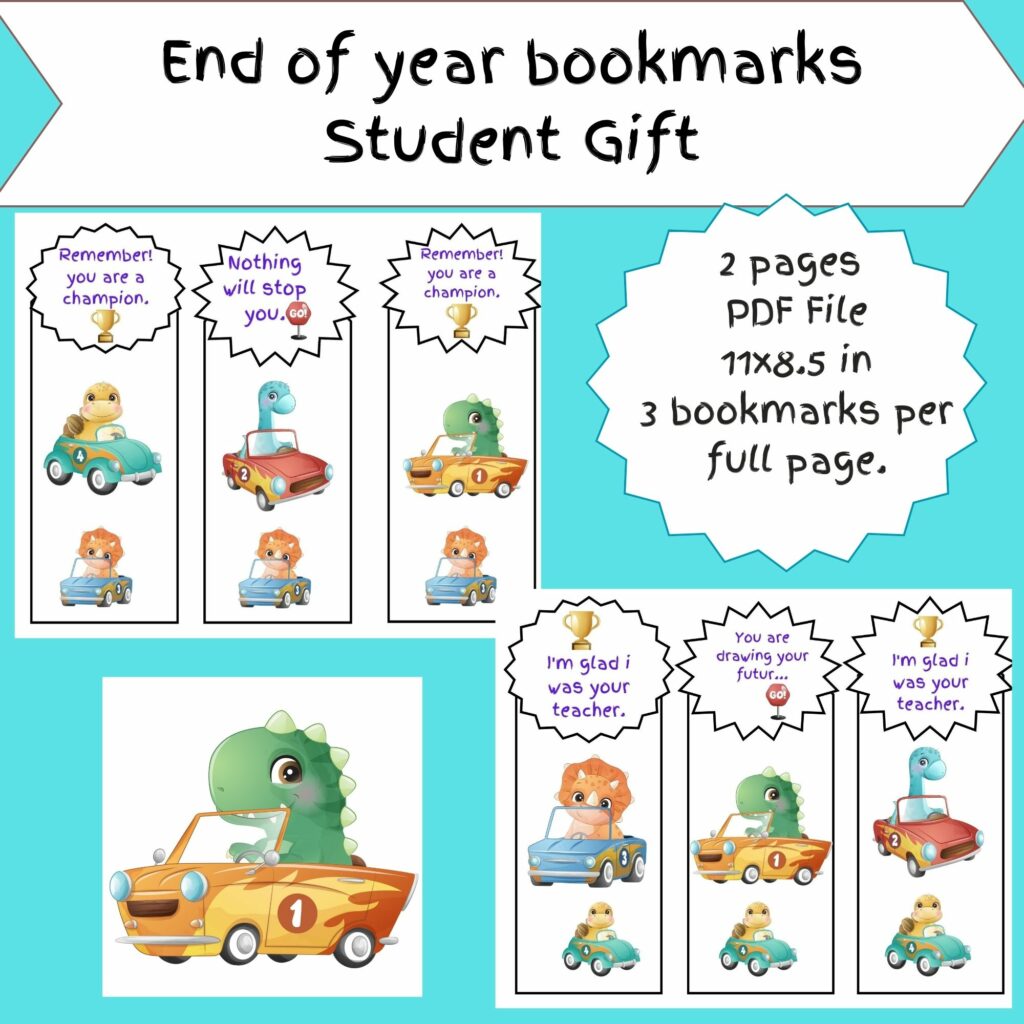 End of year Bookmarks student gift | Made By Teachers