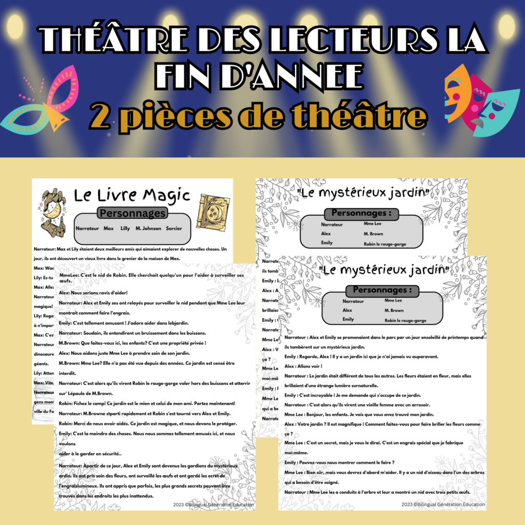 Théâtre des lecteurs - French Immersion Readers Theater BUNDLE | Made ...