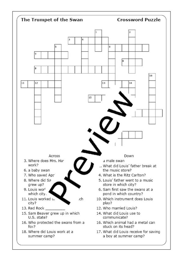 E. B. White "The Trumpet of the Swan" worksheets | Made By Teachers