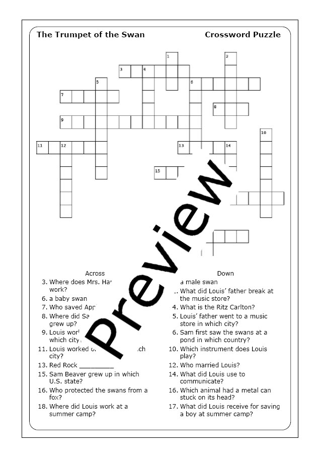 E. B. White "The Trumpet of the Swan" worksheets | Made By Teachers