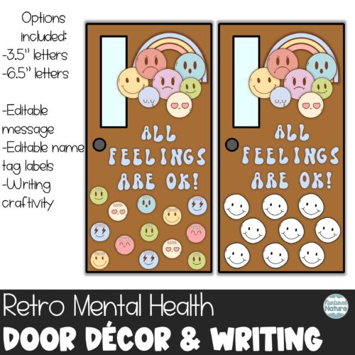 Editable Back to School Bulletin Board – Mental Health Door Decor with ...