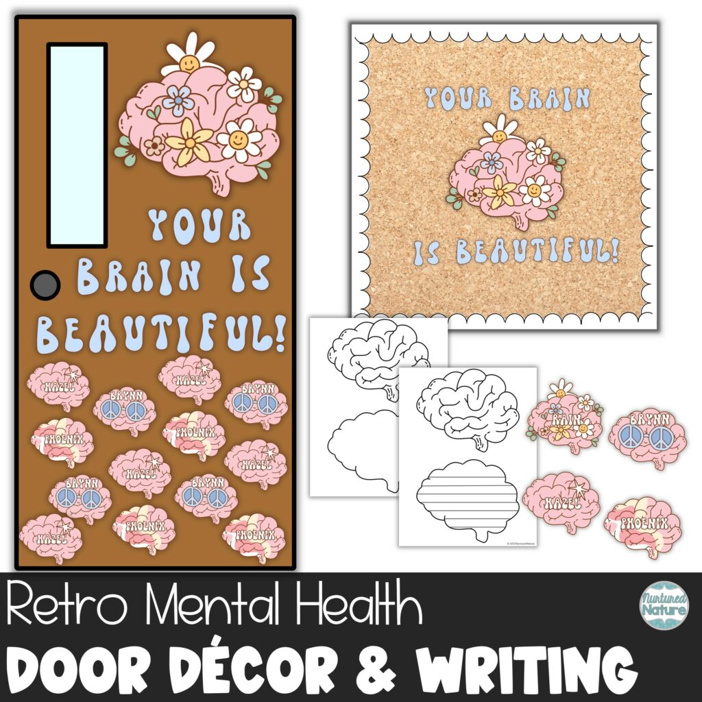 Editable Back to School Bulletin Board – Mental Health Door Decor with ...