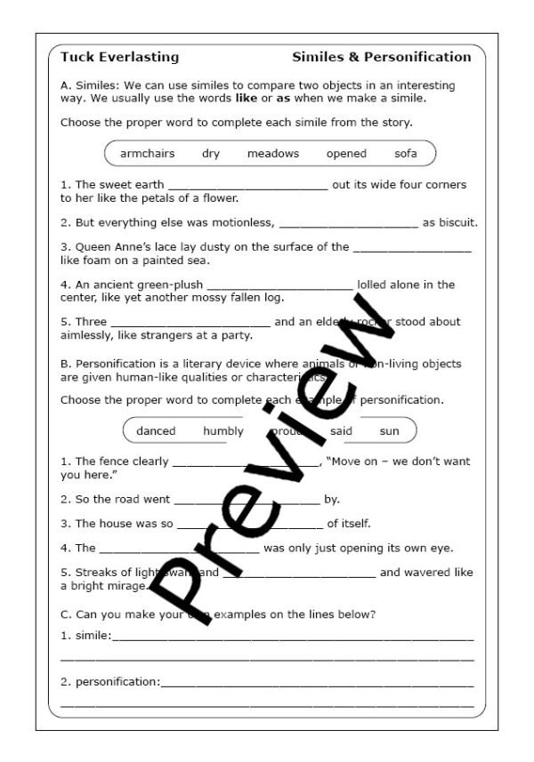 Natalie Babbitt "Tuck Everlasting" worksheets | Made By Teachers