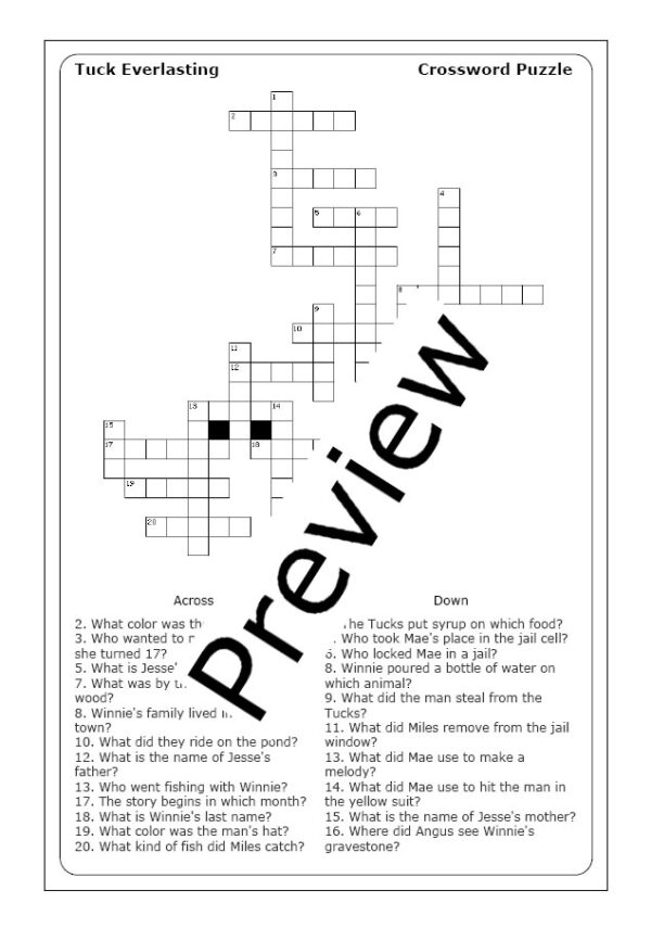 Natalie Babbitt "Tuck Everlasting" worksheets | Made By Teachers