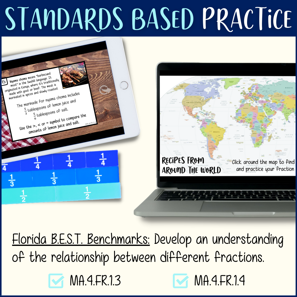 Equivalent Fractions & Compare Fractions in Recipes - Florida BEST MA.4 ...