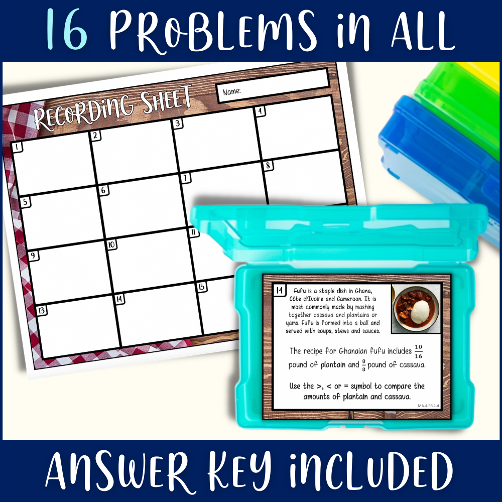 Equivalent Fractions & Compare Fractions in Recipes - Florida BEST MA.4 ...