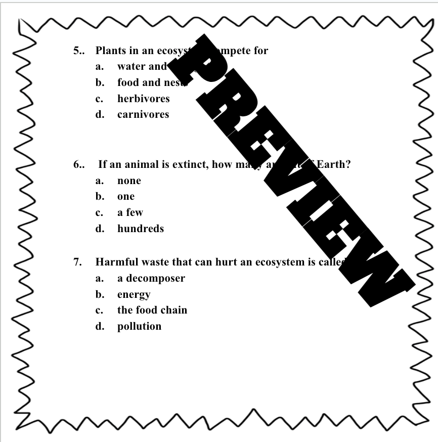ECOSYSTEMS UNIT ASSESSMENT & PROJECTS (5TH GRADE) | Made By Teachers