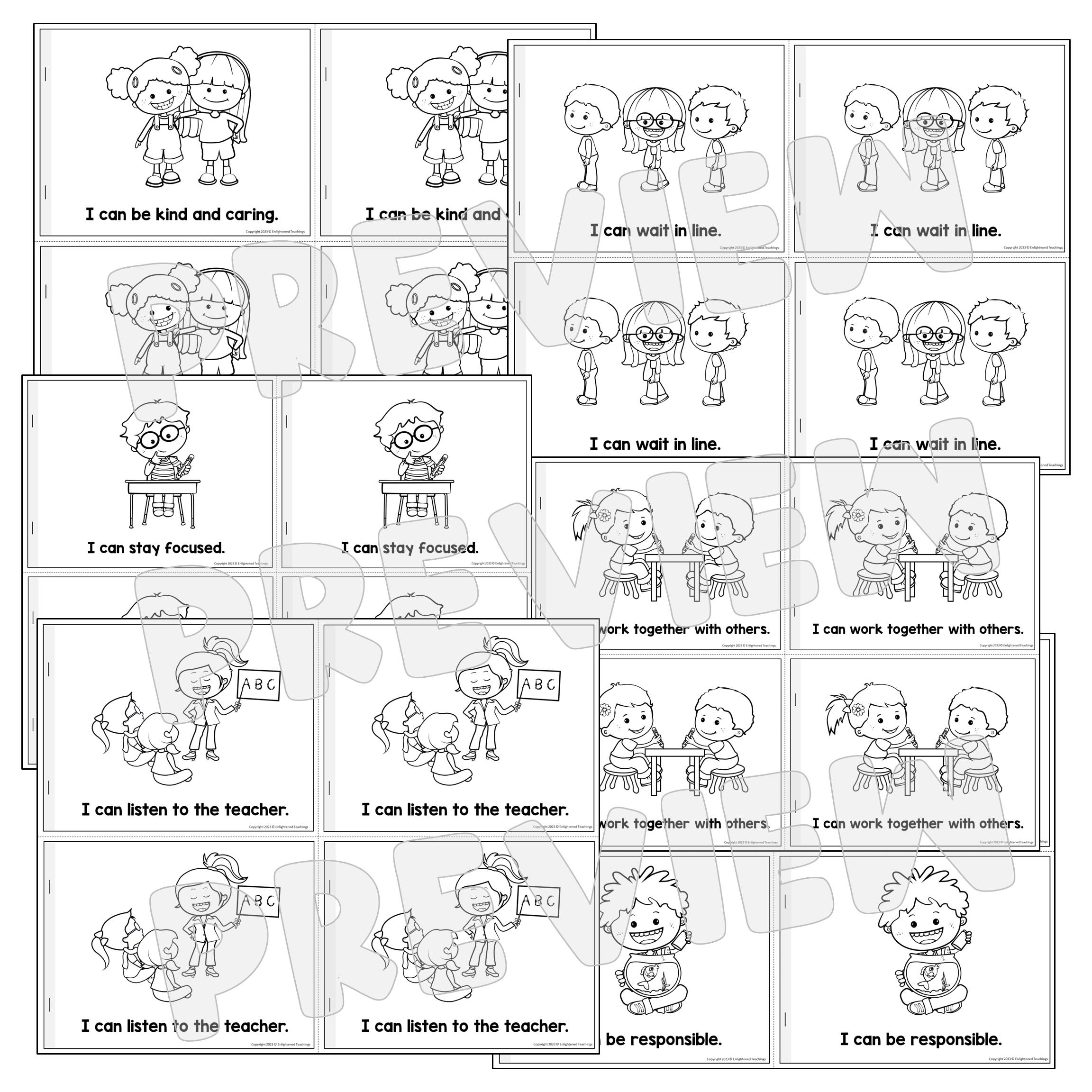 "I CAN" Good Behavior Book or Mini Reader, Behavior Management | Made ...