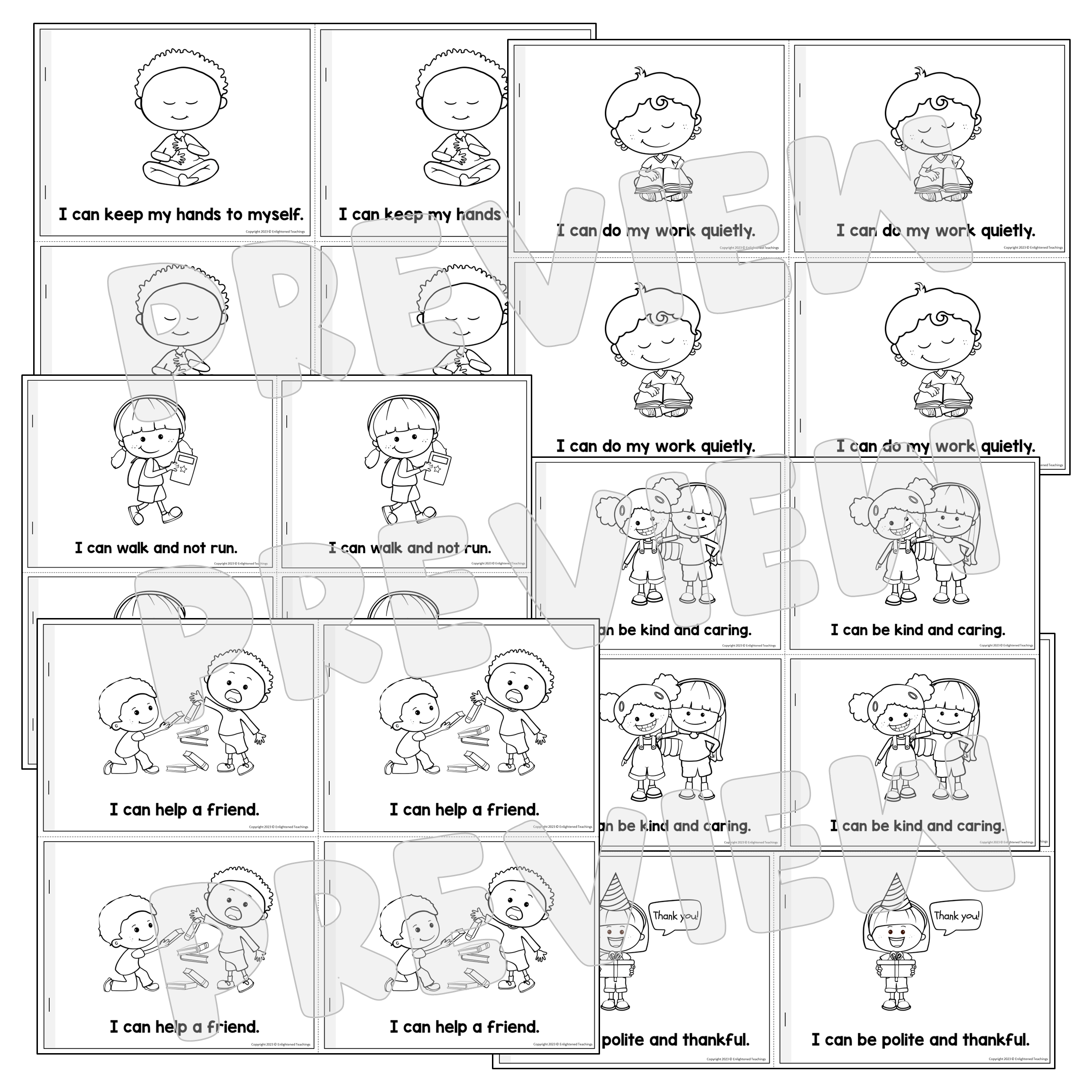 "I CAN" Good Behavior Book or Mini Reader, Behavior Management | Made ...