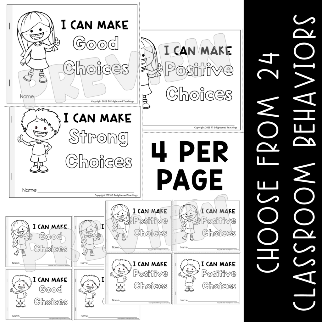 Good vs Bad Behavior Activities BUNDLE Cards, Worksheets & Booklet ...