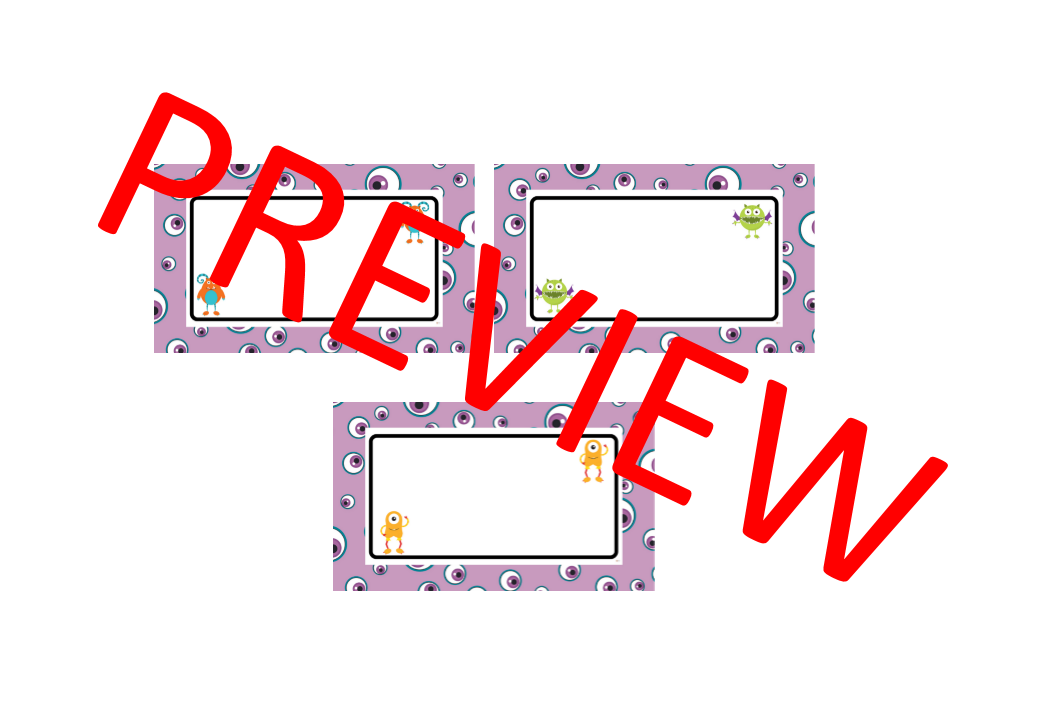 Monster Theme Desk Name Tags Editable | Made By Teachers