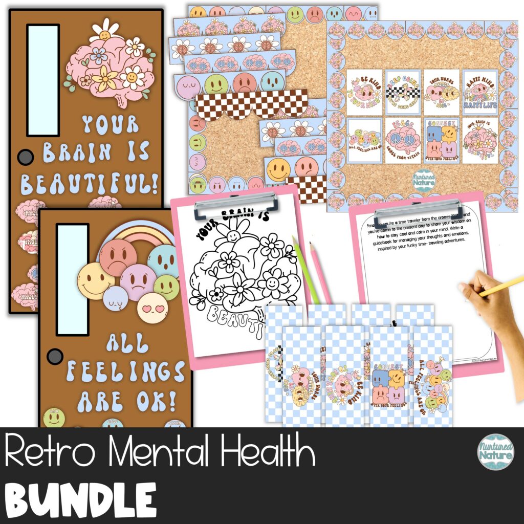 Retro Classroom Decor and Activities Bundle - Mental Health | Made By ...