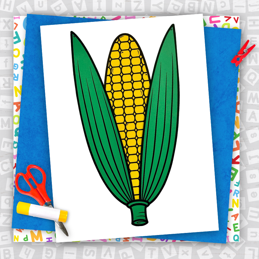 Corn Craft | Vegetable Craft | Fall Craft | Illinois & Wisconsin State ...