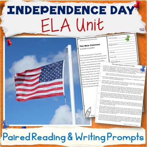 Independence Day Unit - 4th of July Paired Reading, Prompts - Print and ...